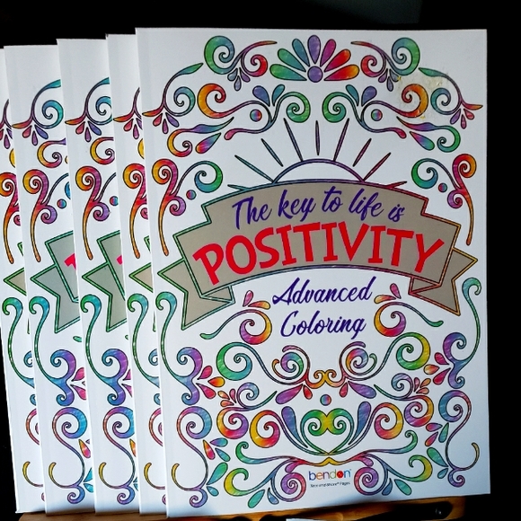Other | Adult Coloring The Key To Life Is Positivity Advanced Coloring ...